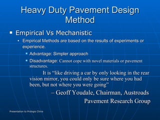 Heavy Duty Pavement Design | PPT