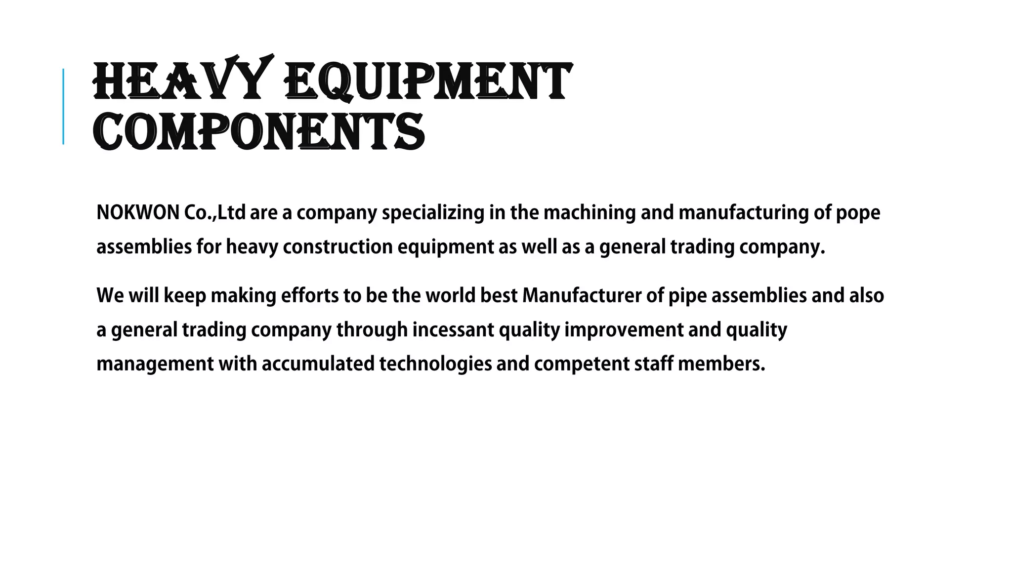 Heavy equipment components | PDF