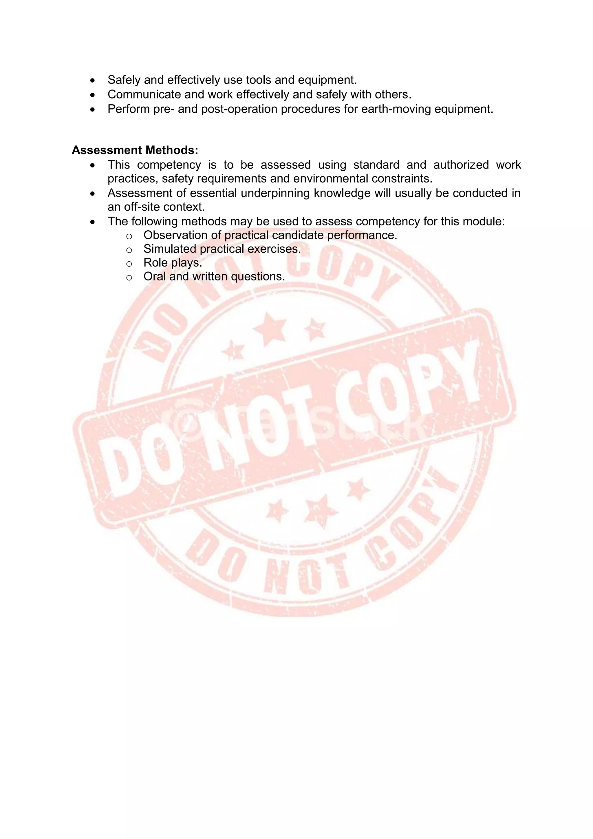 HEAVY EQUIPMENT NC II - CBLM | PDF