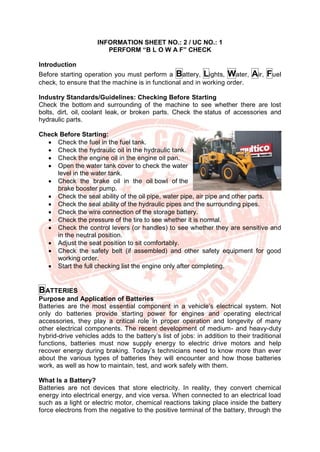 HEAVY EQUIPMENT NC II - CBLM | PDF