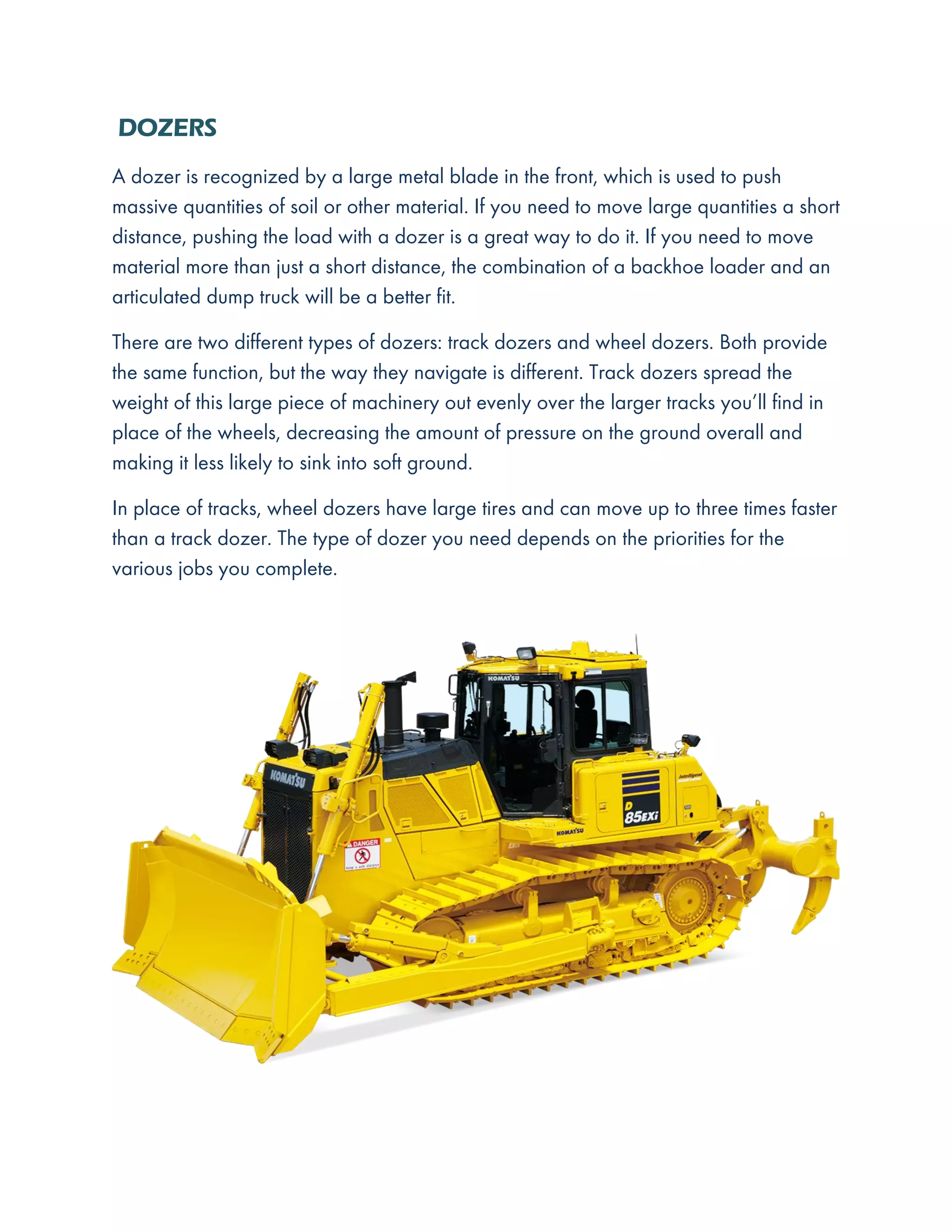 Heavy equipments for site work civil Engineering | PDF