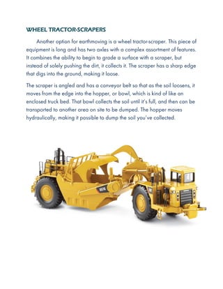Heavy equipments for site work civil Engineering | PDF