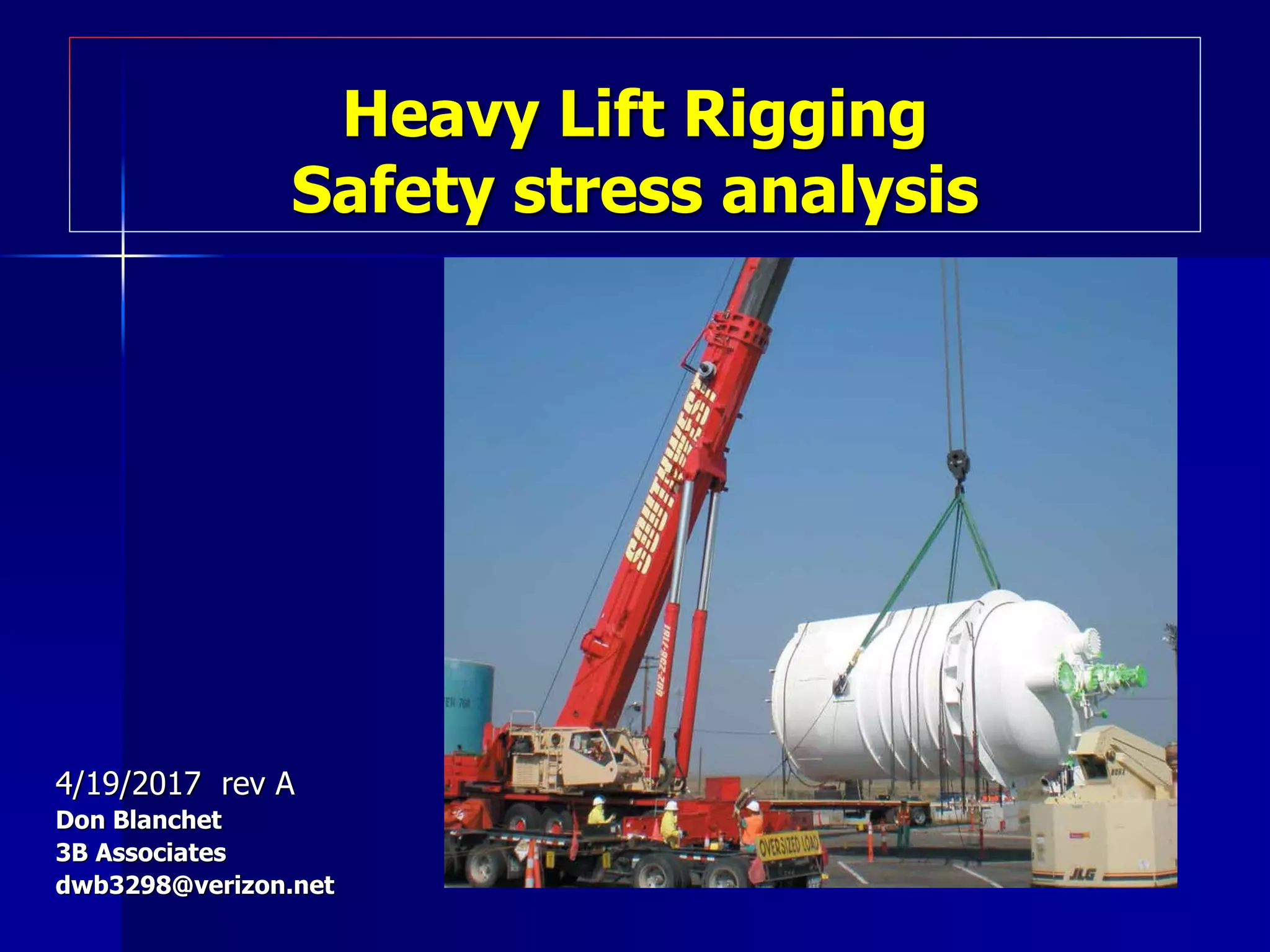 Heavy lift rigging safety analysis | PPT