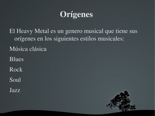 Evolución Del Metal árbol Genealógico Del Metal