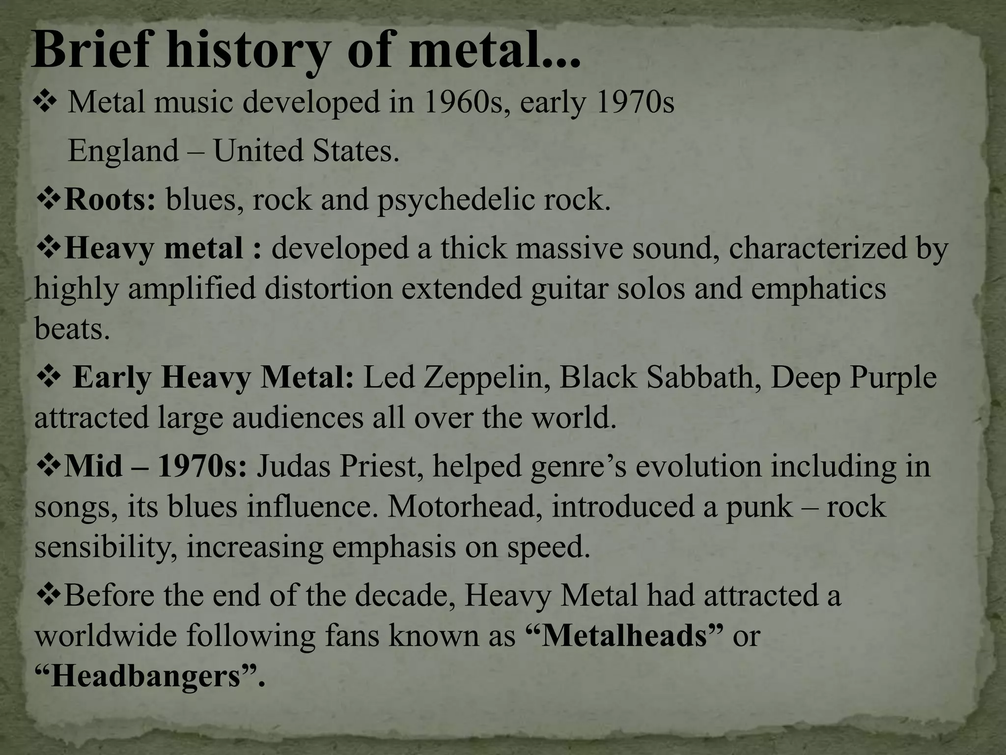 Heavy metal | PPTX
