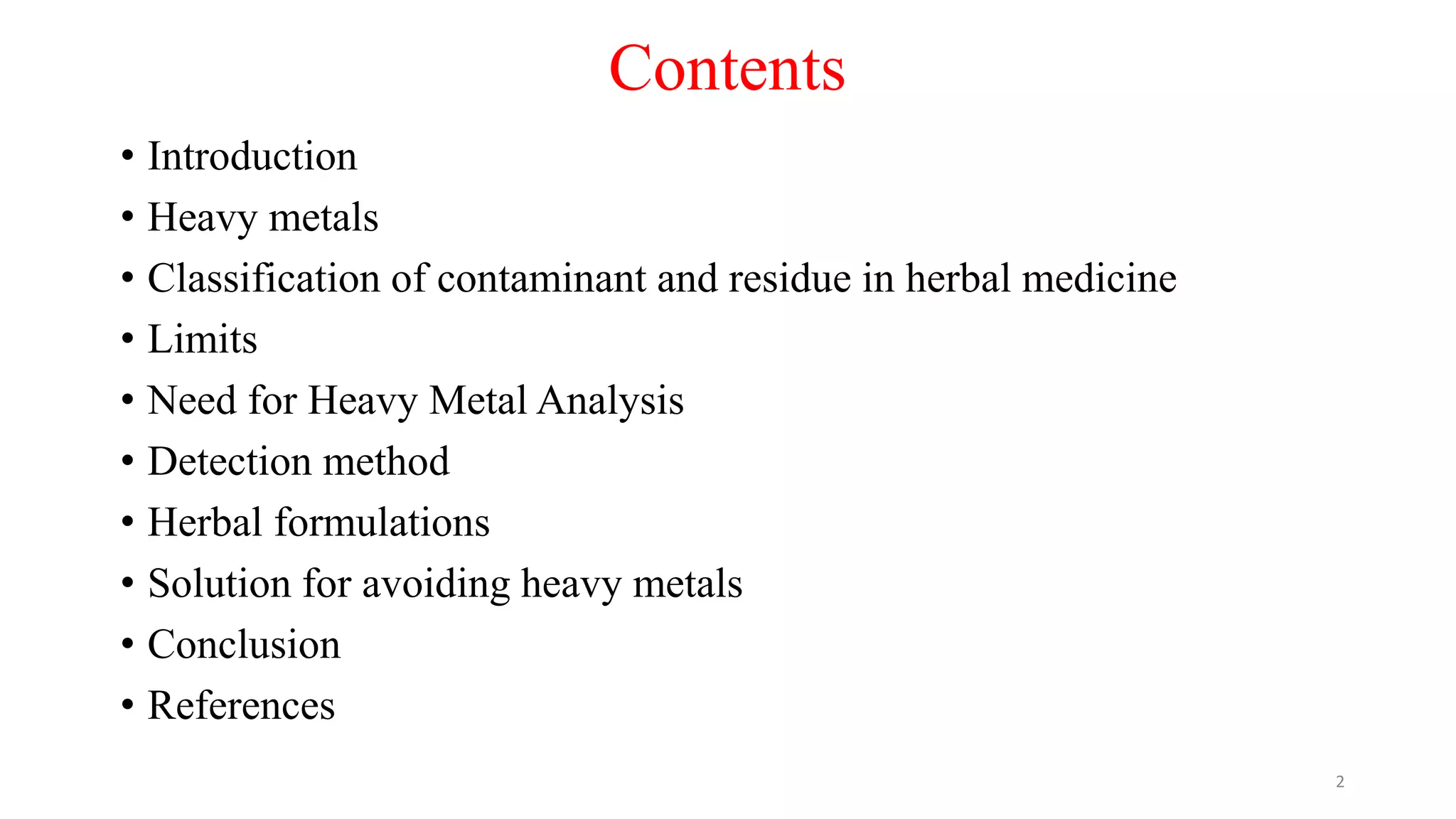Heavy metal analysis in herbal formulation by akshay kakde | PPTX