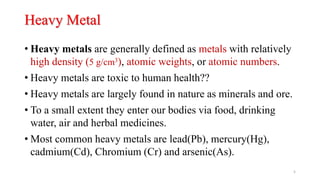 Heavy metal analysis in herbal formulation by akshay kakde | PPTX