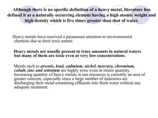 THE HEALTH RISKS OF HIDDEN HEAVY METALS | PPT