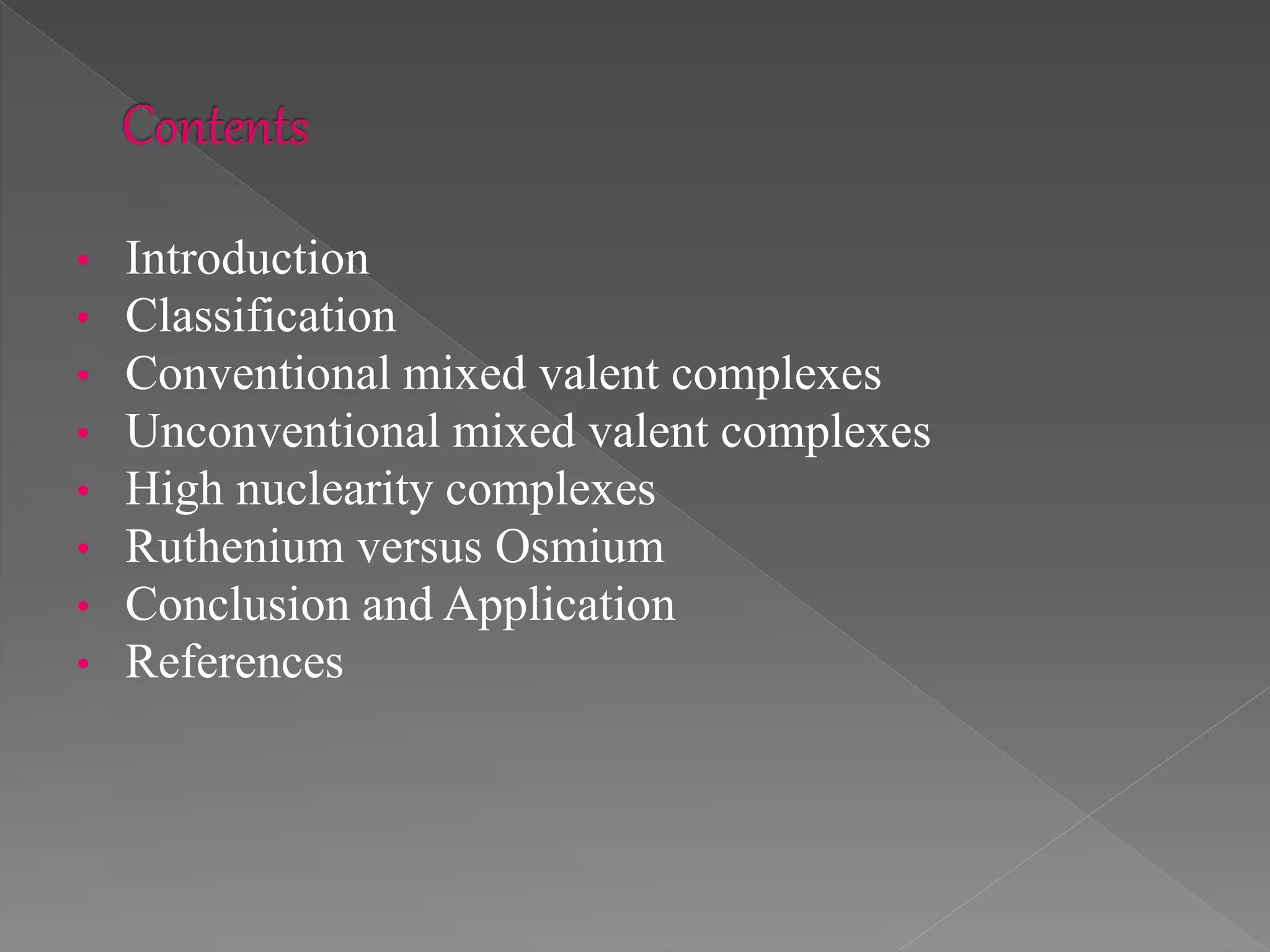 Heavy metal complexes bearing mixed oxidation states characterization ...