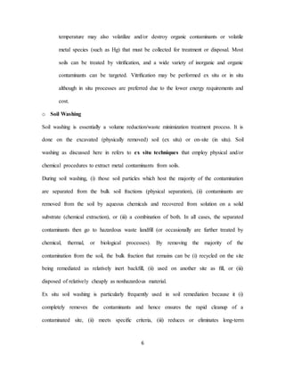 Heavy metal contamination of soil is one of the most important ...