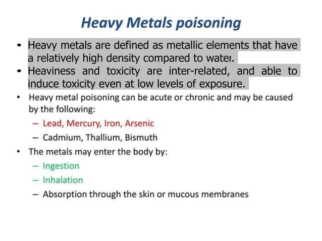 clinical features and management of heavy metal poisoning .pptx ...