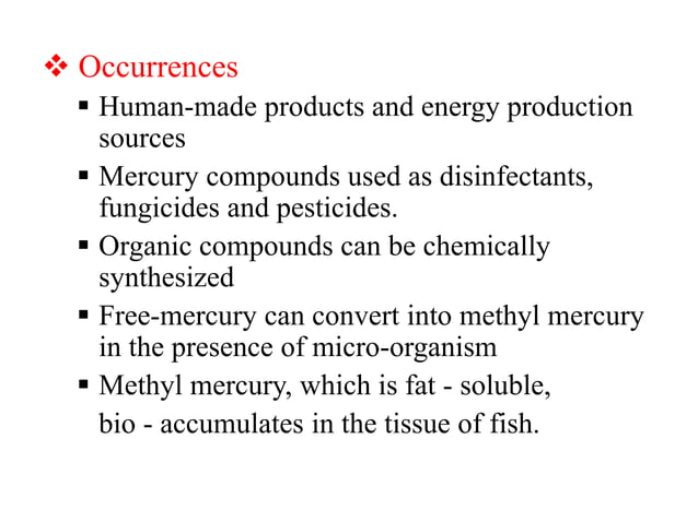 Common Heavy Metal Contaminations and Its Hazard | PPT