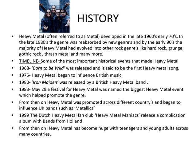 Heavy metal research | PPT