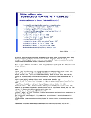 Heavy metals | PDF