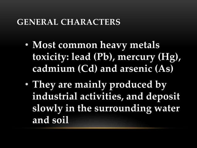 Toxicity of Heavy Metals | PPTX