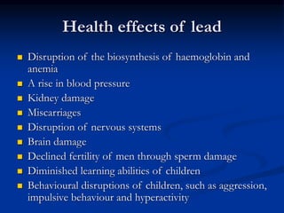 Heavy metals with their causes and effect.ppt