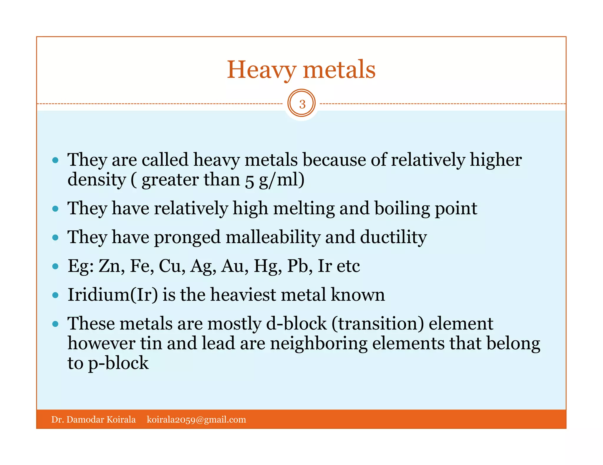 Heavy metals | PDF