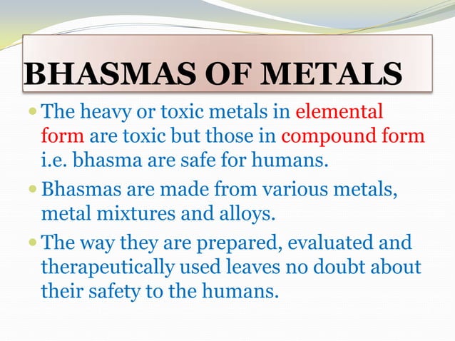 Heavy metals in ayurvedic drug formulations | PPTX