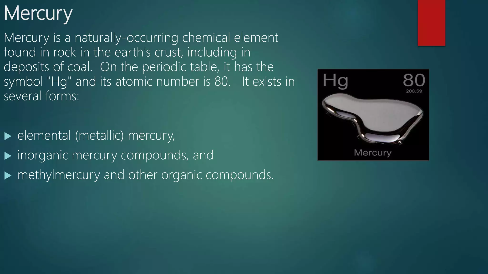 Heavy metals in drinking water | PPTX | Chemistry | Science
