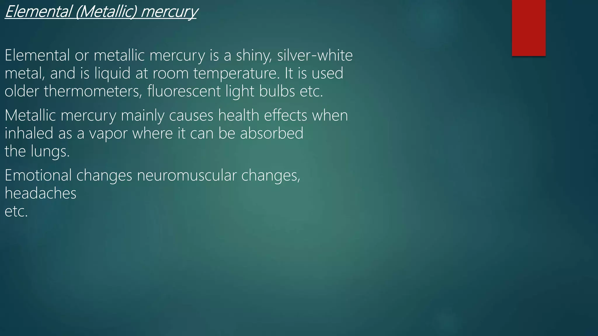 Heavy metals in drinking water | PPTX | Chemistry | Science