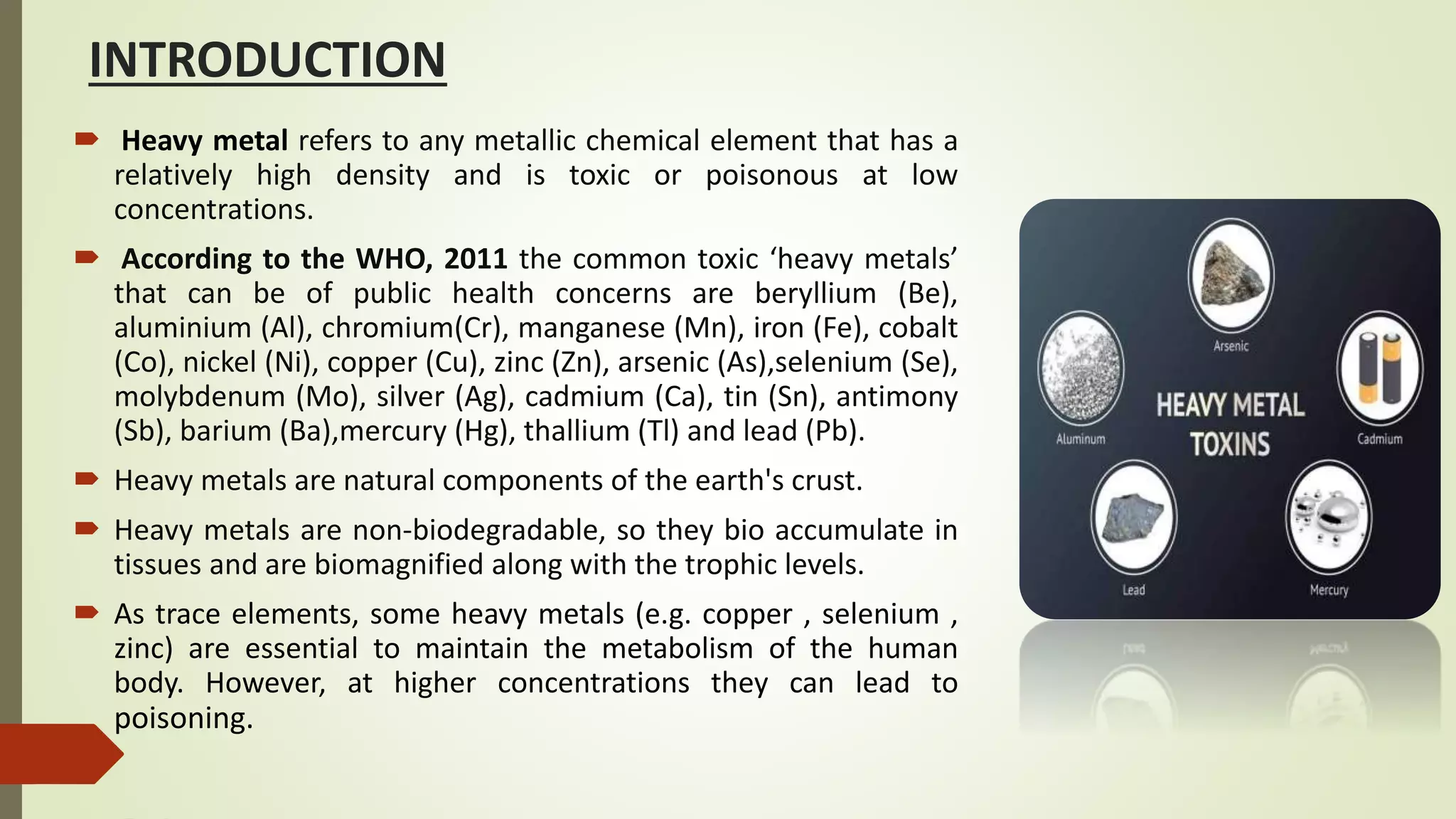 Heavy metals toxicity | PPTX