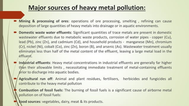 Heavy metals toxicity | PPTX