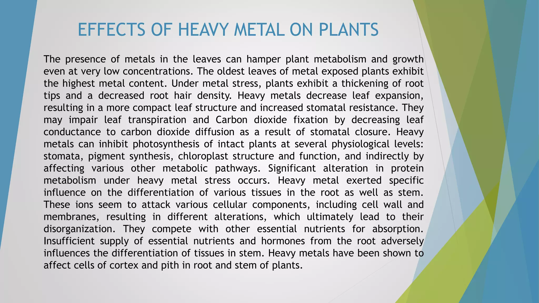 Heavy metal stress | PPTX