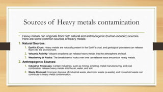 heavy metal toxicity and effect on the environment as well as on the human | PPTX