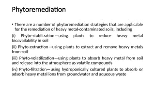 HEAVY METAL TOXICITY IN PLANTS: Causes and Effectspptx | PPTX