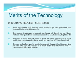 Heavy Oil/ Bitumen Upgrading Technology Presentation | PDF