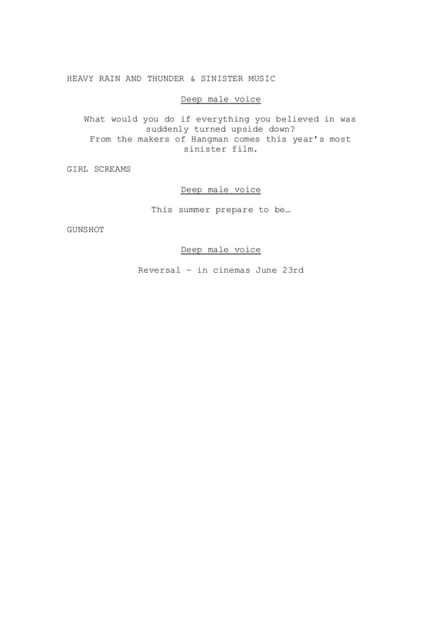 Heavy Rain And Thunder (Script) | DOC