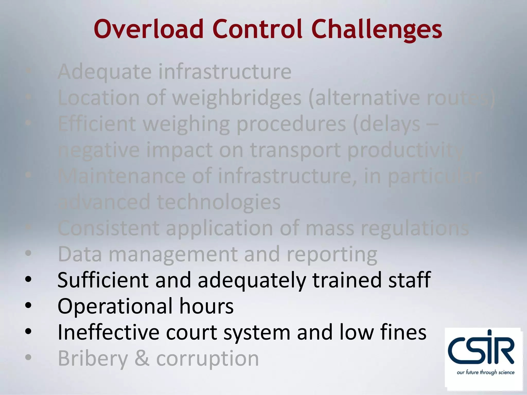 Heavy vehicle overload challenges | PDF