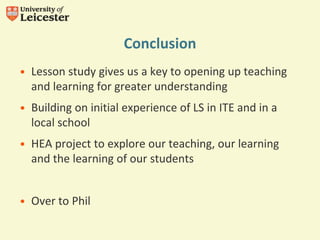 Hea workshop session 1 an introduction to lesson study | PPT