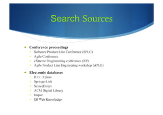 Agile Product Line Engineering Literature Review | PDF