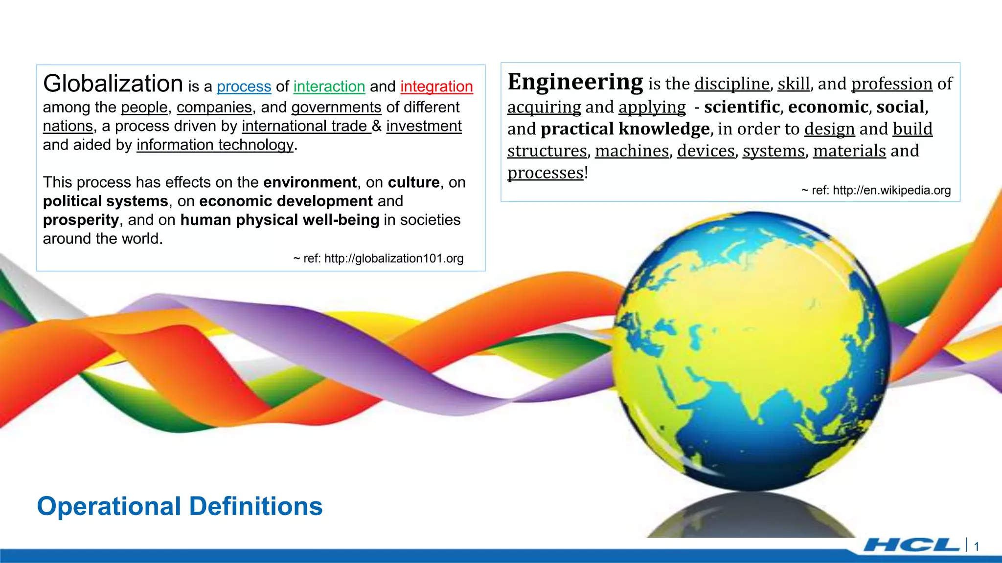 Engineering Globalization : Transformations, Transitions & Trends! | PPT
