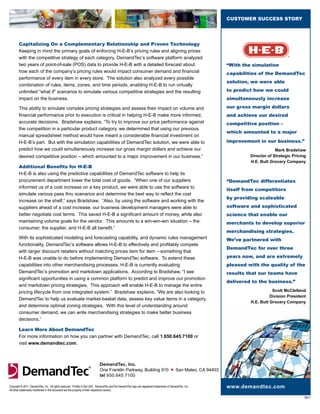 DemandTec Customer Case Study: HEB | PDF