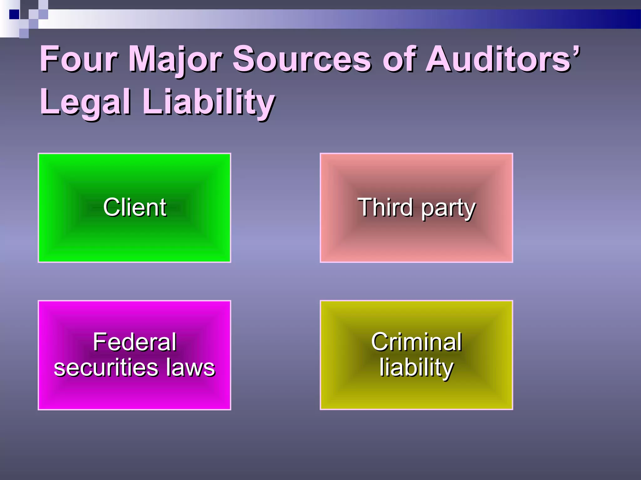 Hebeler auditor's legal liability | PPT
