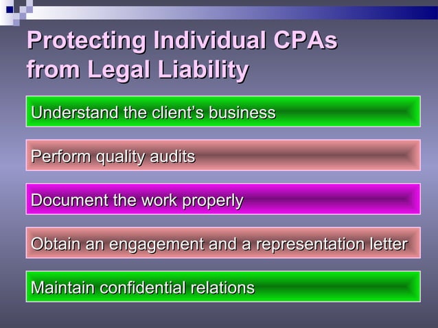 Hebeler auditor's legal liability | PPT