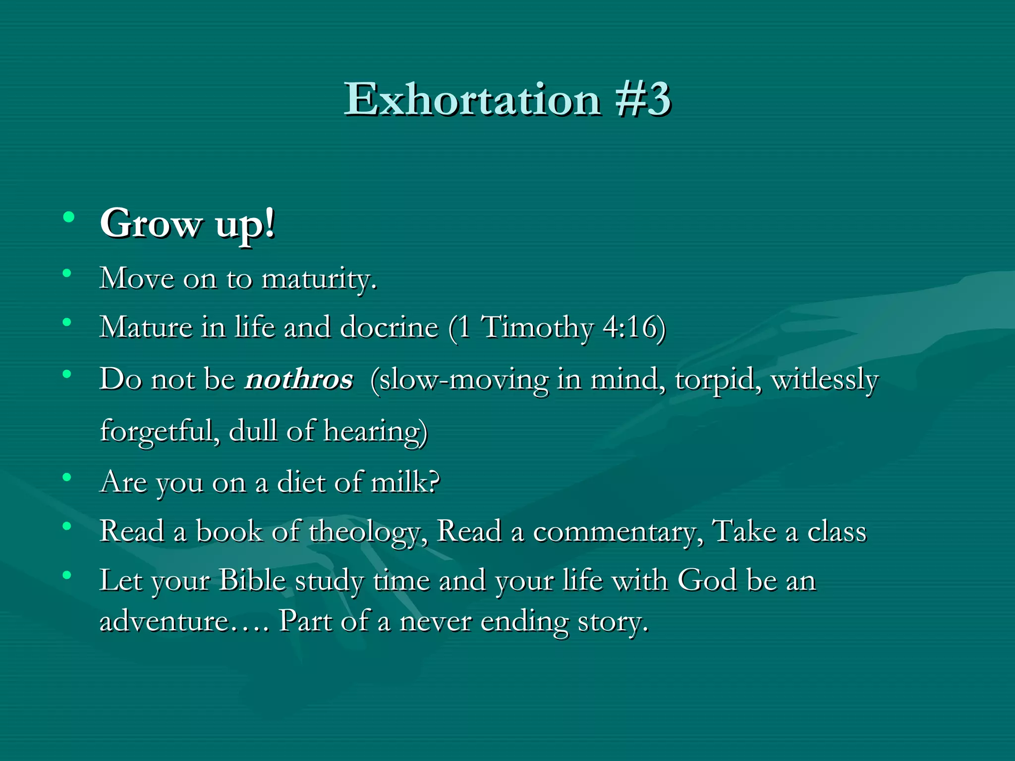 Hebrews: Salvation, Predestination and Falling Away | PPT