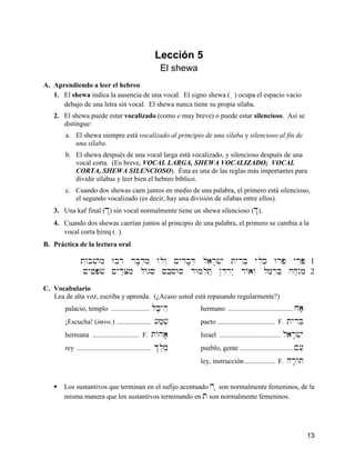 Hebreo biblico | PDF