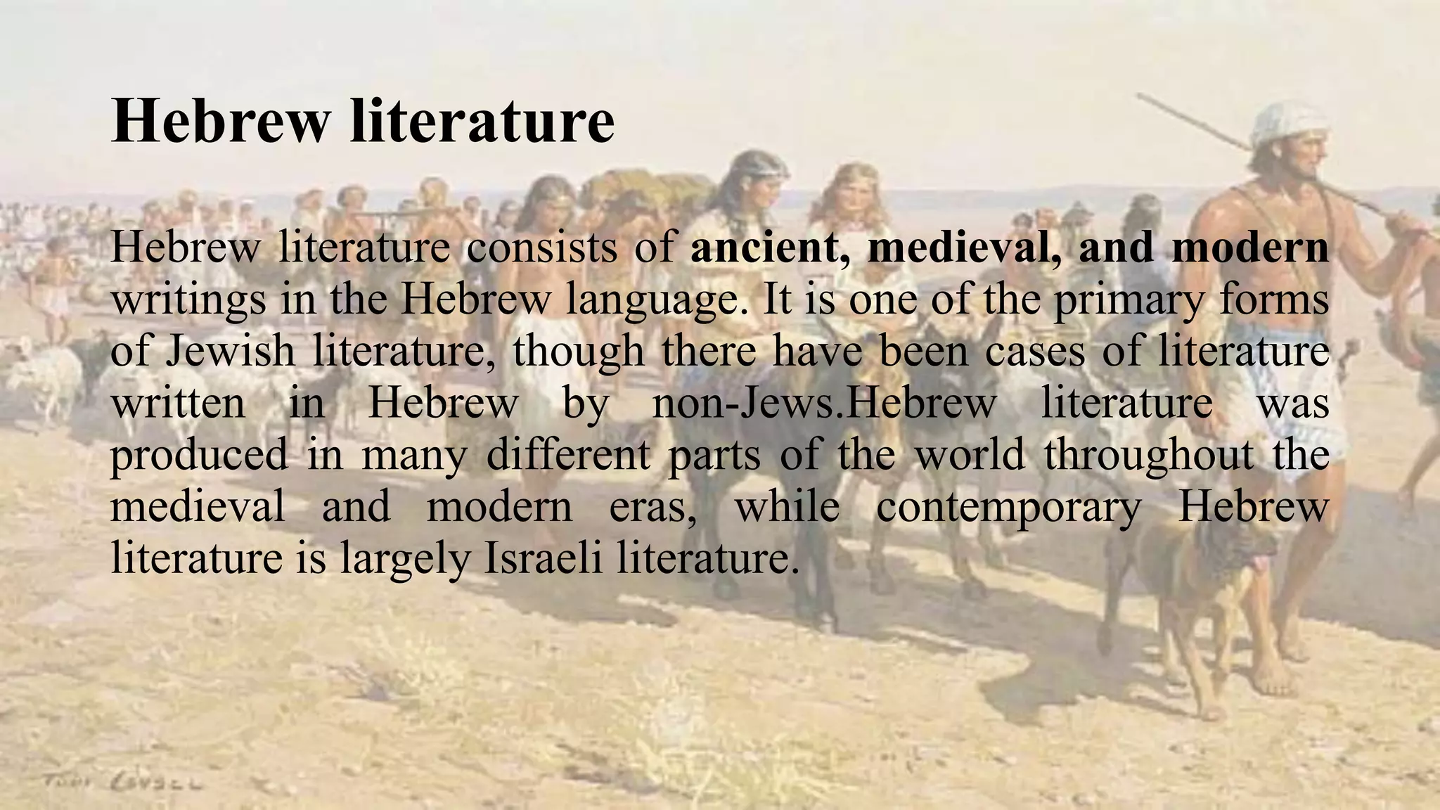 Hebrew literature | PPTX