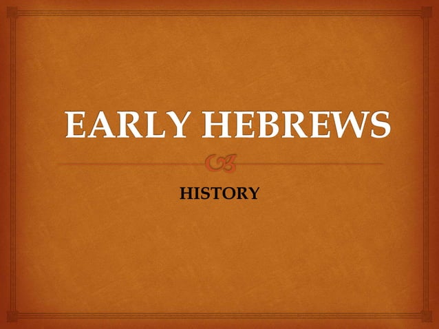 early Hebrew education | PPTX