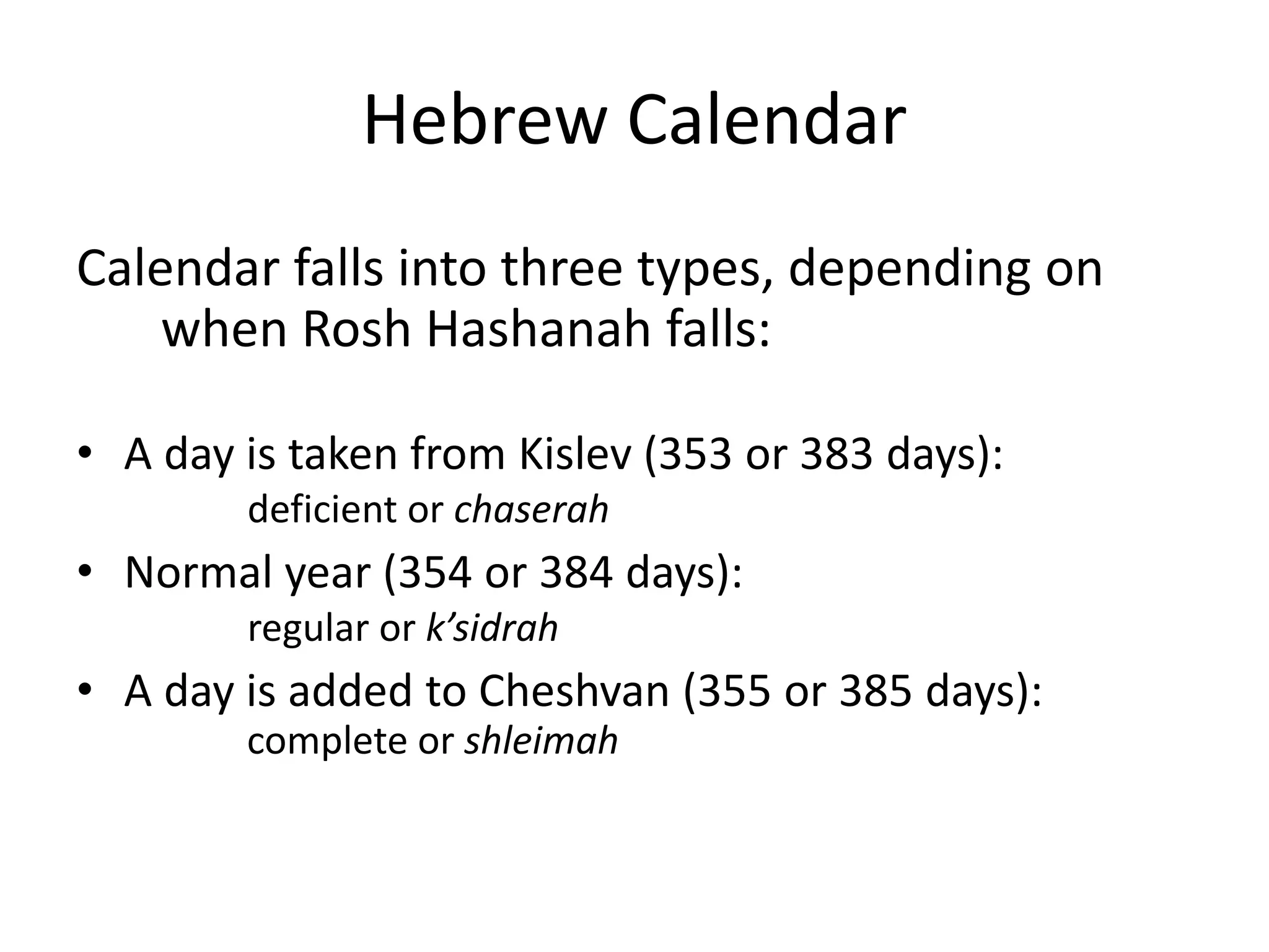The Hebrew Calendar: It's About Time | PDF