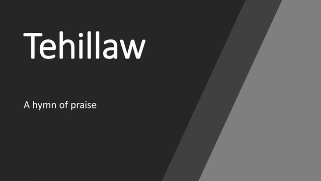 Hebrew Meaning Of Praise | PPT