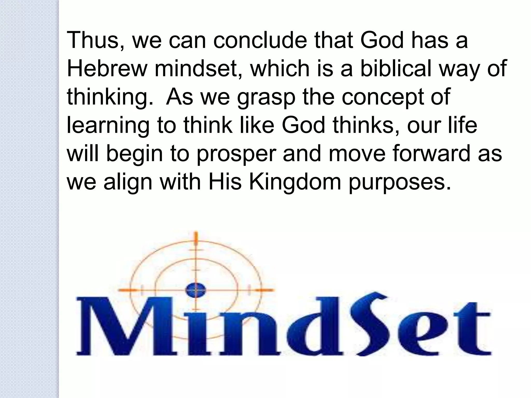 Hebrew mindset | PPTX