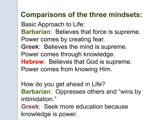 Hebrew mindset | PPTX