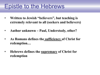 Austin Christian Executives: Hebrews 1-7 (March 28, 2014) | PPTX