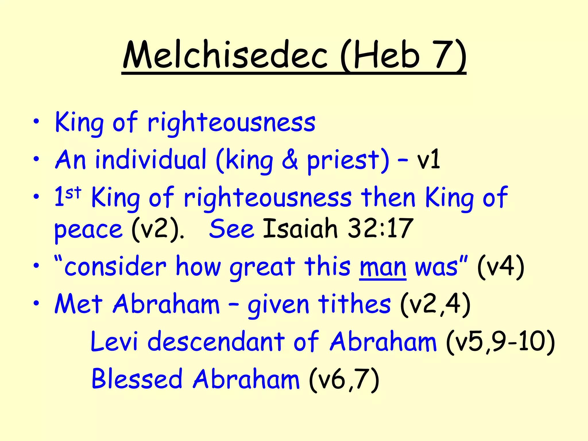 Hebrews priesthood | PPTX