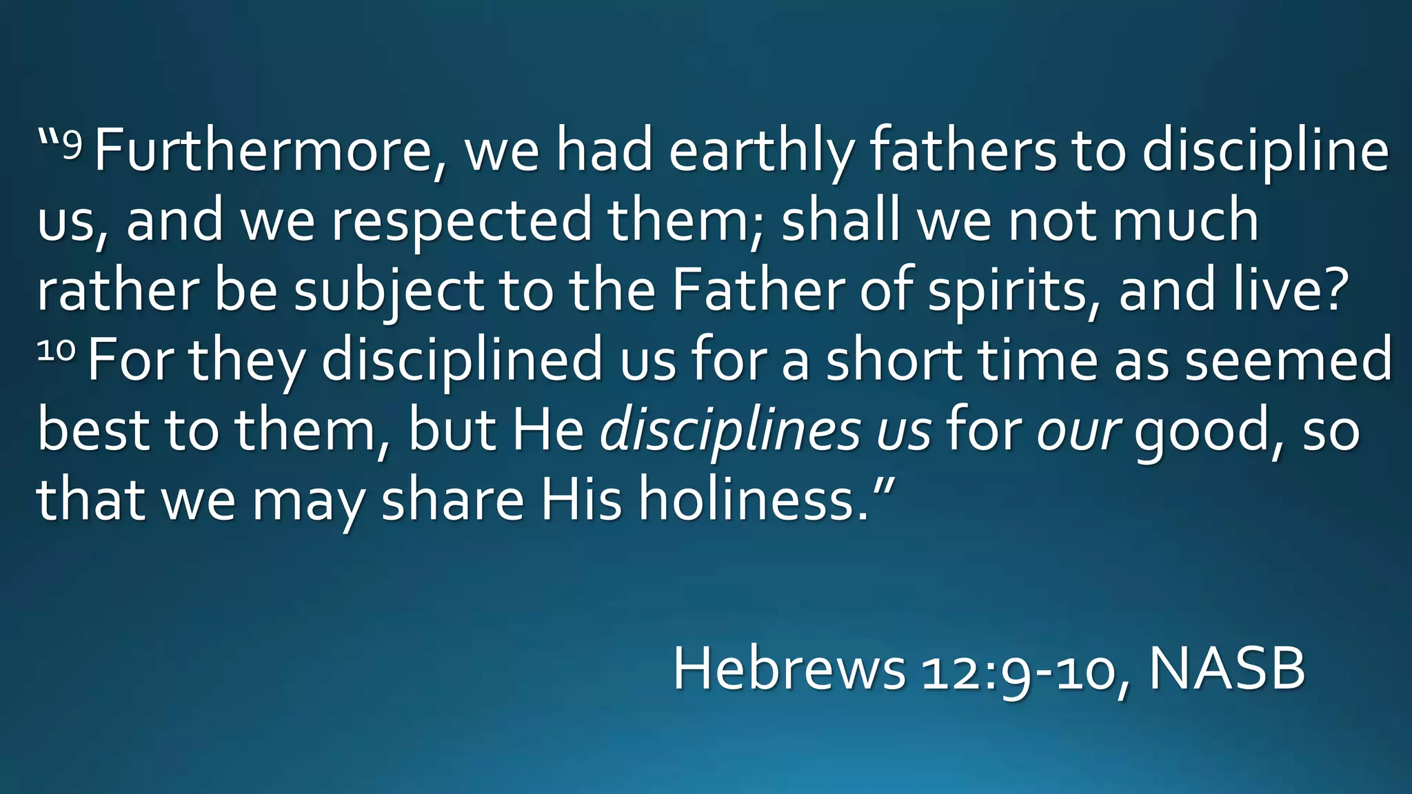 The Discipline of God | PPTX