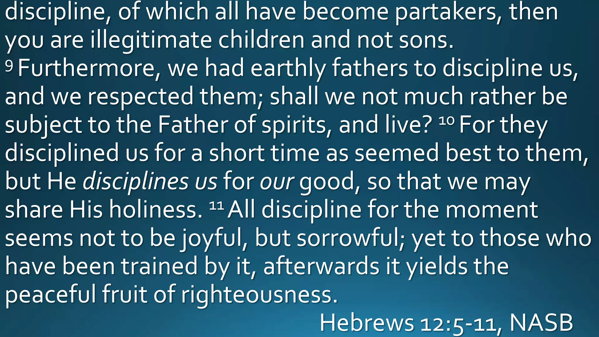 The Discipline of God | PPTX